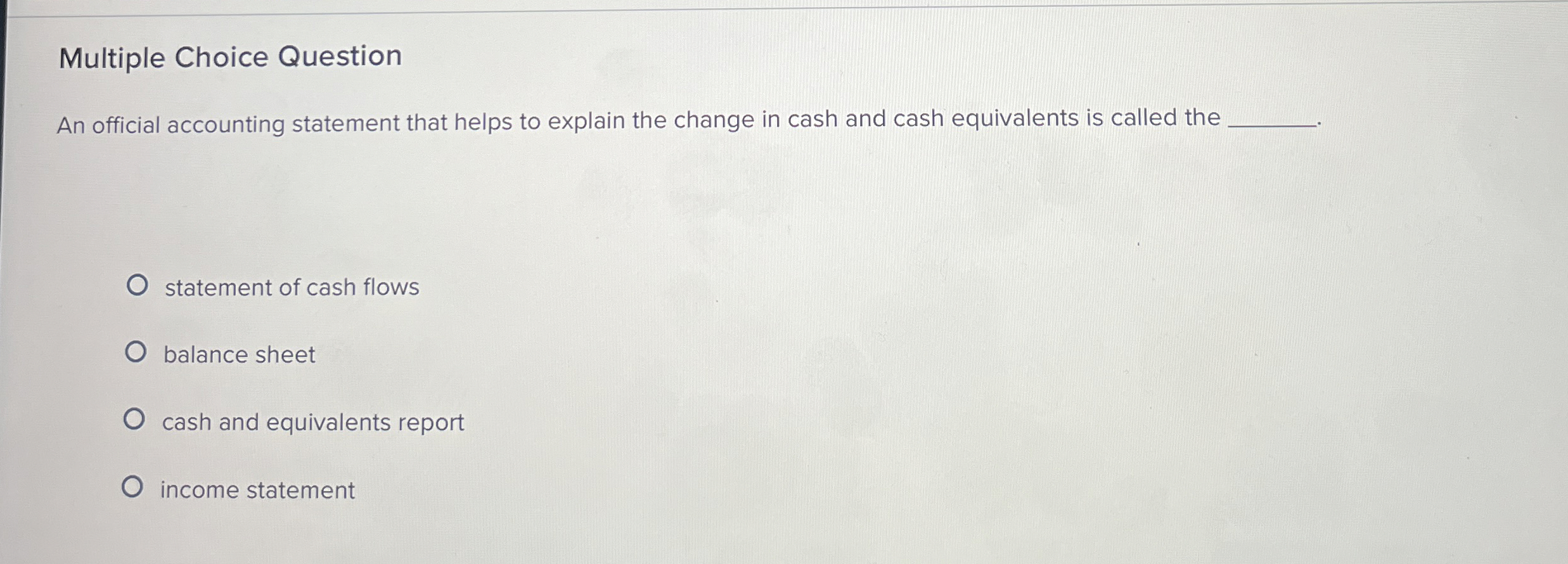 Solved Multiple Choice QuestionAn official accounting | Chegg.com