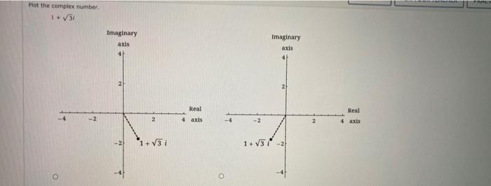 Solved plot the complex number1+sqrt3iWhrite the | Chegg.com