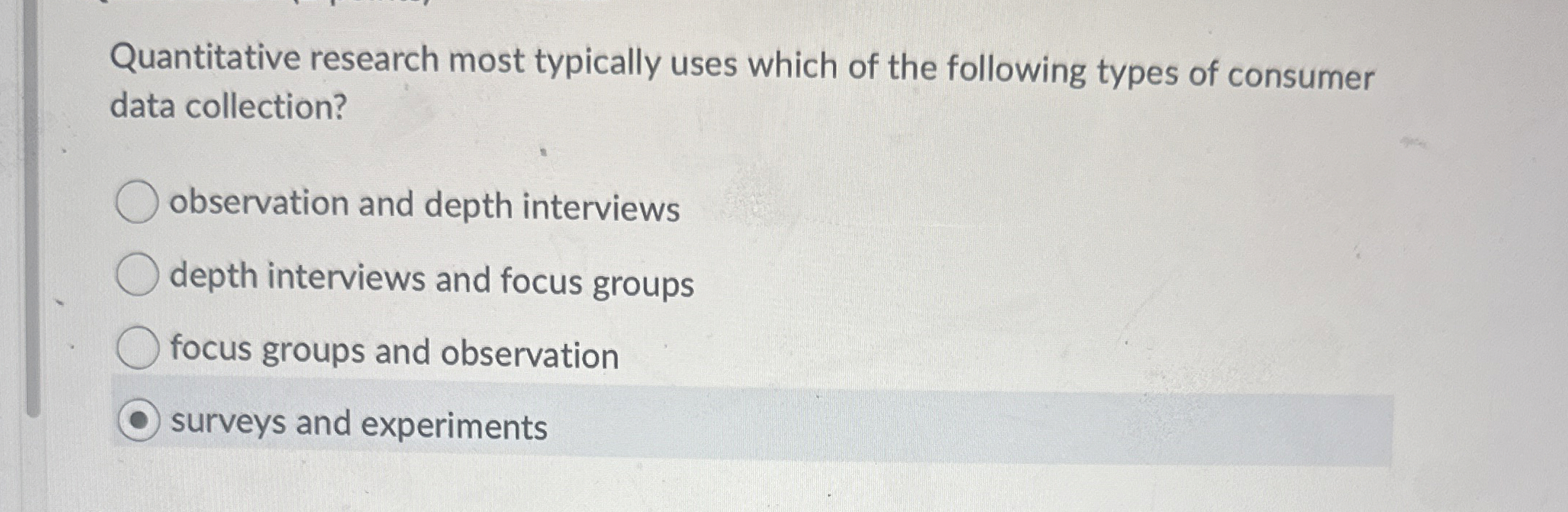 Solved Quantitative research most typically uses which of | Chegg.com