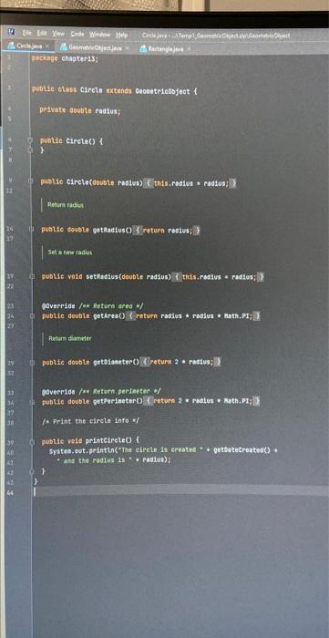 Solved in java language please answerr the following code. | Chegg.com