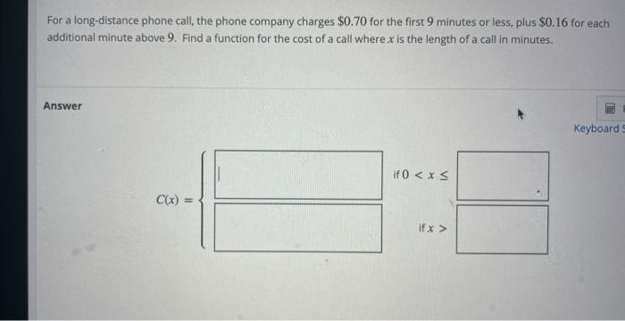 Solved For a long-distance phone call, the phone company | Chegg.com