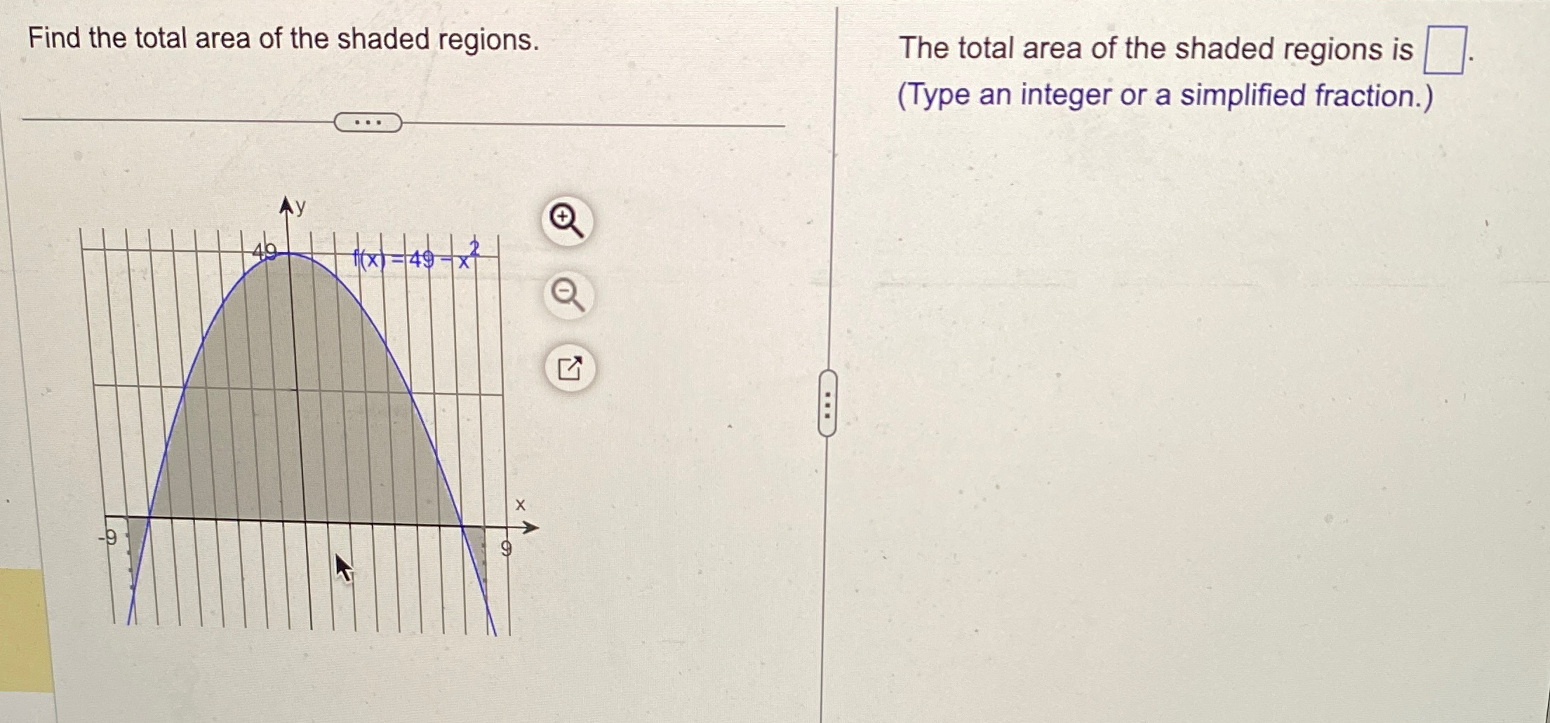 Solved Find the total area of the shaded regions. | Chegg.com