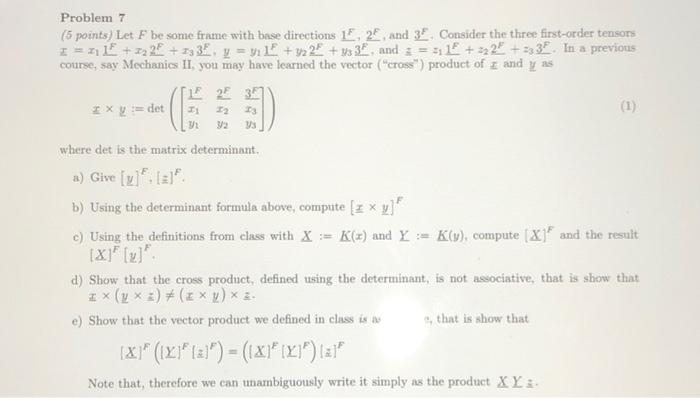 Solved Problem 7 (5 points) Let F be some frame with base | Chegg.com