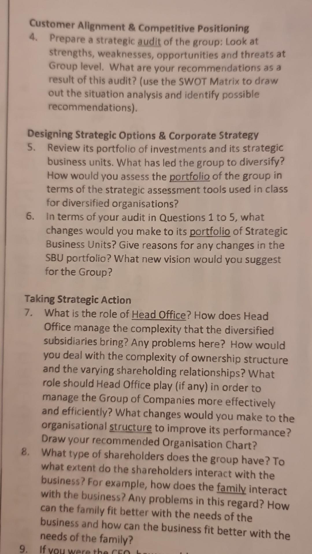 Solved Customer Alignment \& Competitive Positioning 4. | Chegg.com
