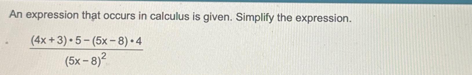 Solved An expression that occurs in calculus is given. | Chegg.com