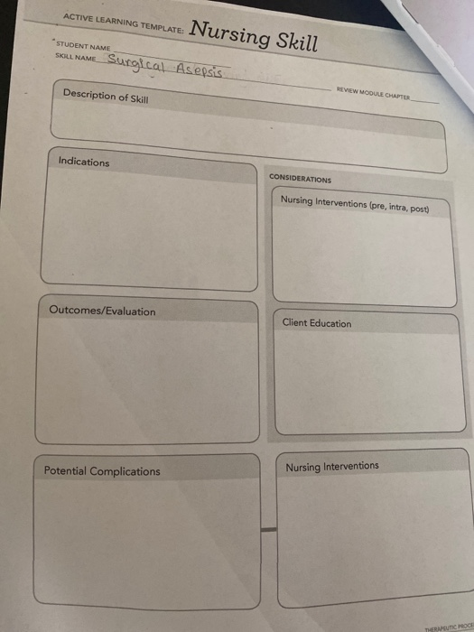 Solved ACTIVE LEARNING TEMPLATE: Nursing Skill STUDENT NAME | Chegg.com