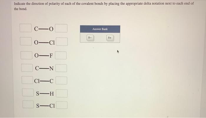 Solved Indicate the direction of polarity of each of the | Chegg.com