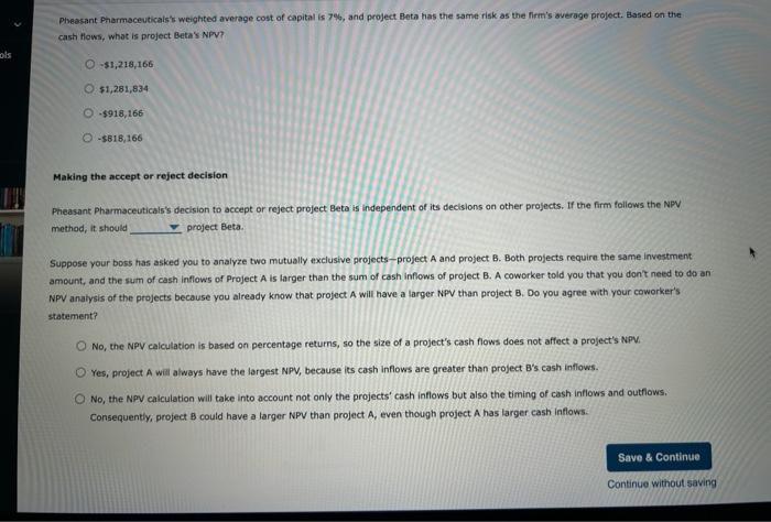Solved 10. Net present value (NPV) Evaluating cash flows | Chegg.com