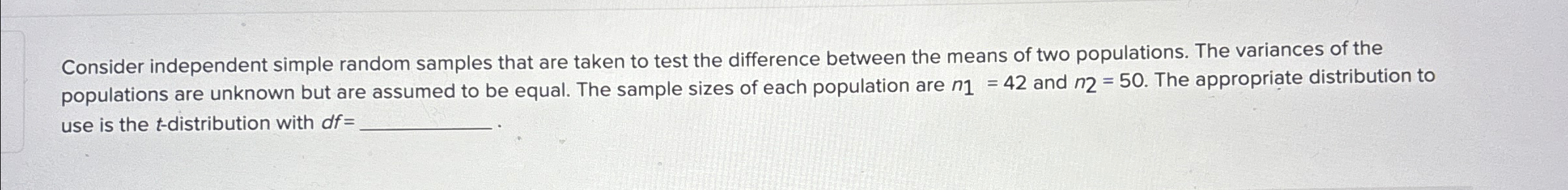 Solved Consider independent simple random samples that are | Chegg.com