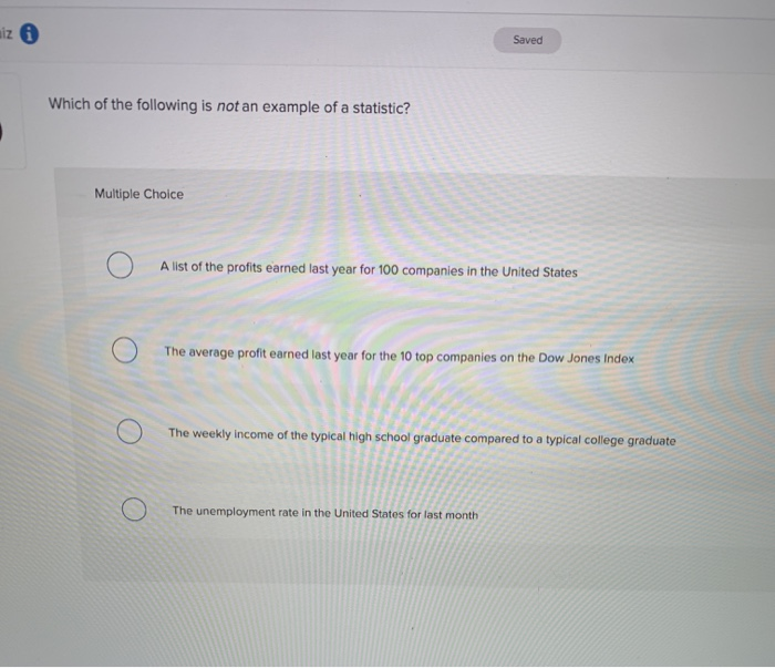 Solved Saved Which of the following is not an example of a | Chegg.com