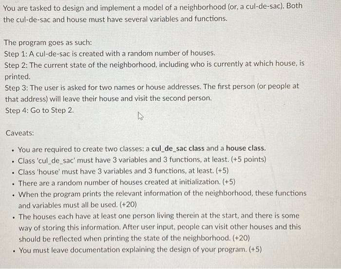 Solved You are tasked to design and implement a model of a | Chegg.com