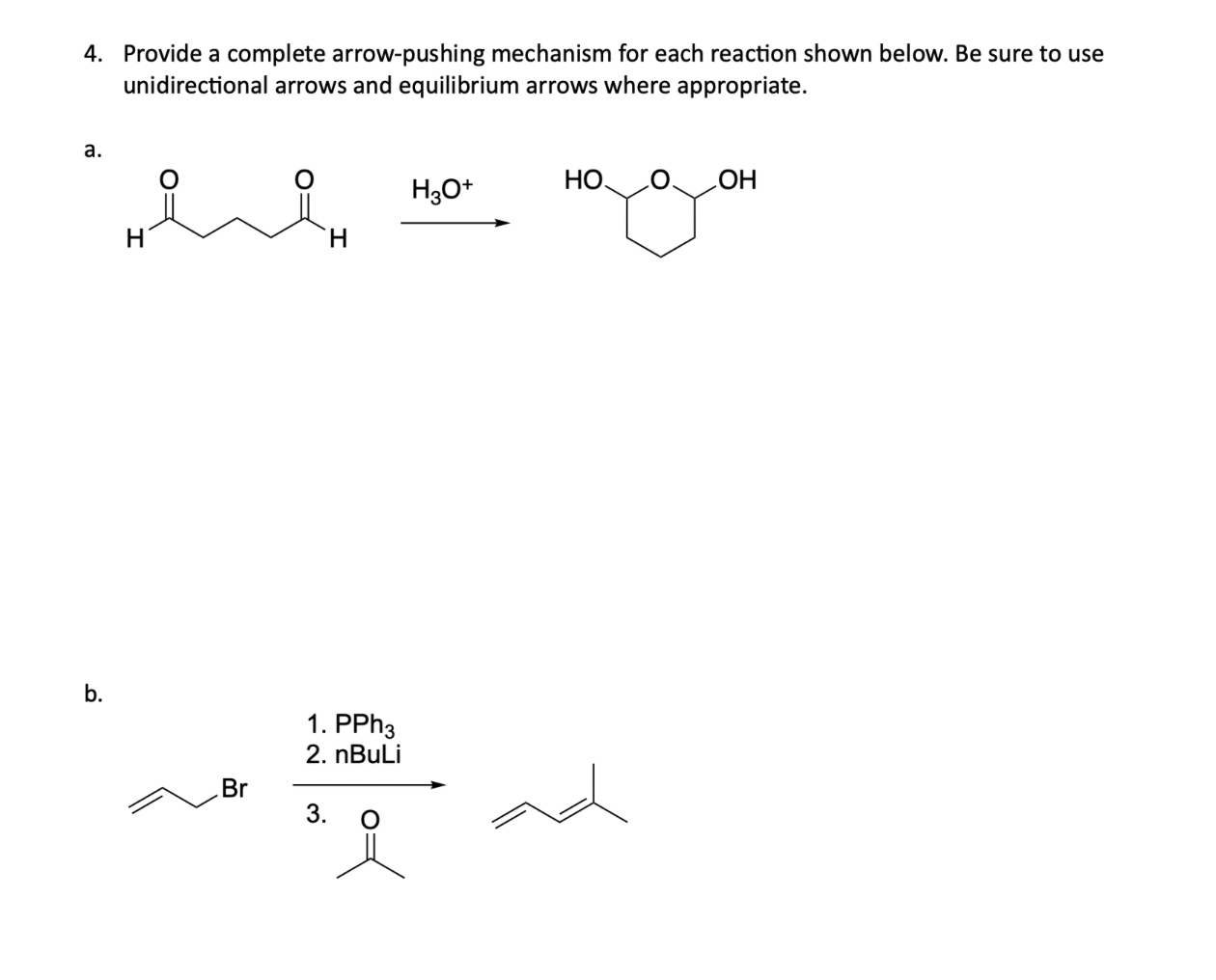 Solved Provide a complete arrow-pushing mechanism for each | Chegg.com