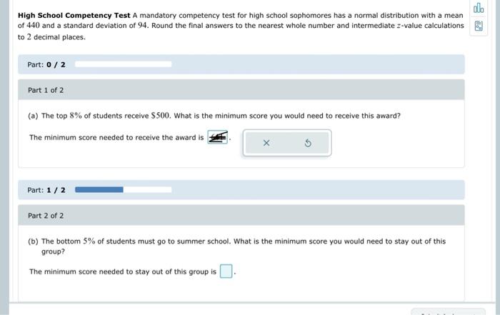 Solved High School Competency Test A mandatory competency | Chegg.com