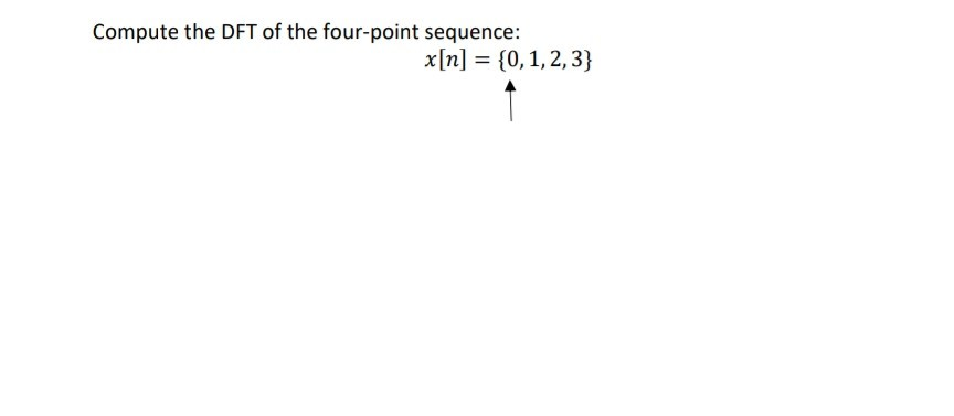 Solved Compute the DFT of the four-point sequence: x[n] = | Chegg.com