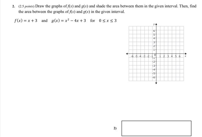 Solved 2. (2.5 points) Draw the graphs of f(x) and g(x) and | Chegg.com Solved 2. (2.5 points) Draw the graphs of f(x) and g(x) and | Chegg.com