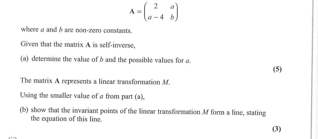 Solved A=624 :) where a and b are non-zero constants. Given | Chegg.com