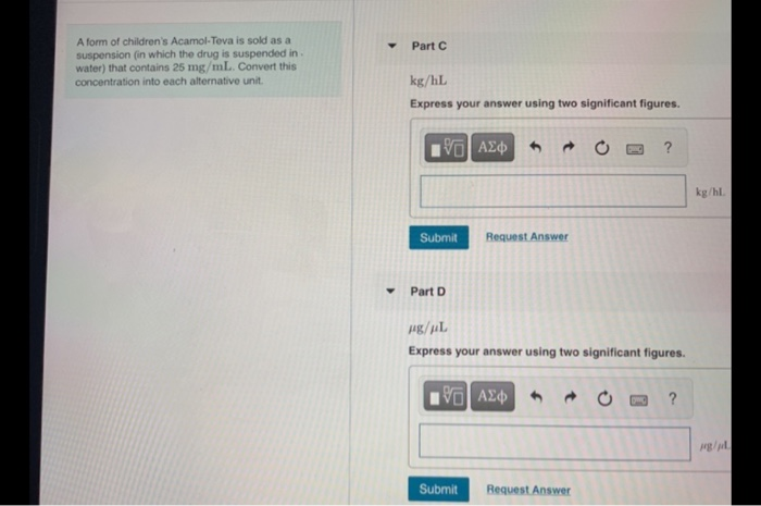 Solved Part A form of children's Acamol-Teva is sold as a | Chegg.com