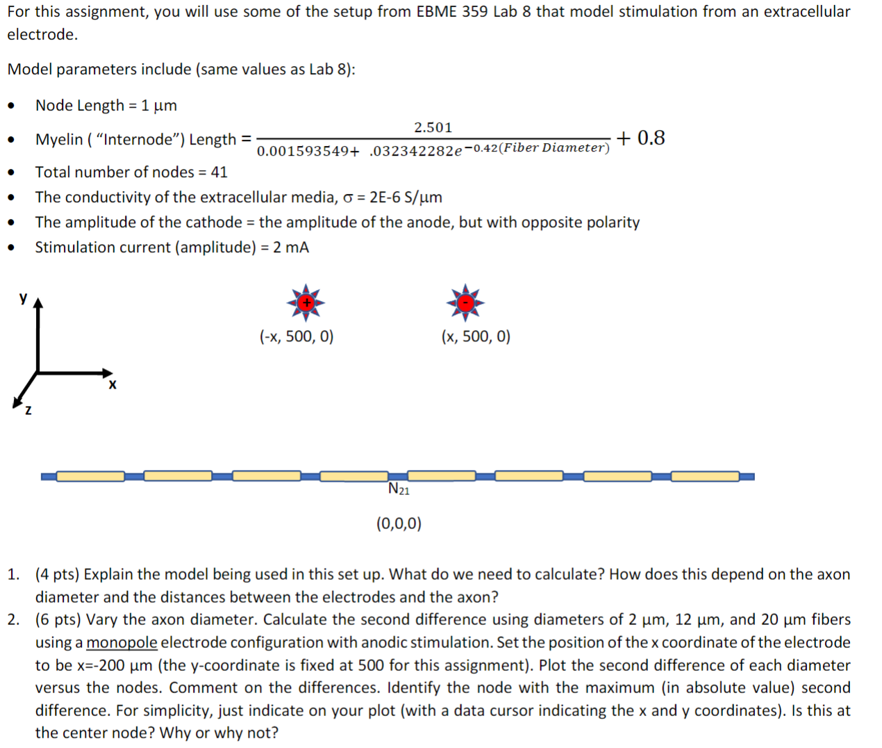 Solved Model parameters include (same values as Lab 8):, | Chegg.com