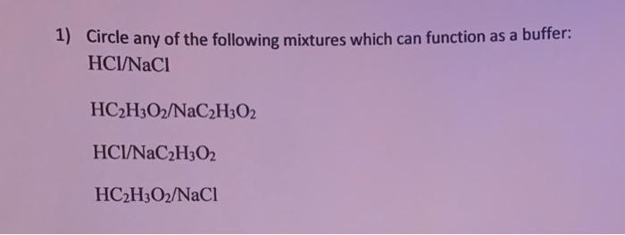 Solved Circle any of the following mixtures which can | Chegg.com