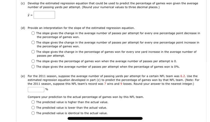 Solved DATAFile: NFL Passing The National Football League | Chegg.com