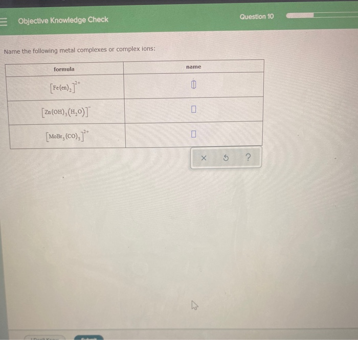 Solved E Objective Knowledge Check Question 10 Name the | Chegg.com