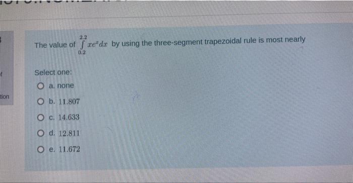 Solved The value of ∫0222x2exdx by using the two-segment | Chegg.com