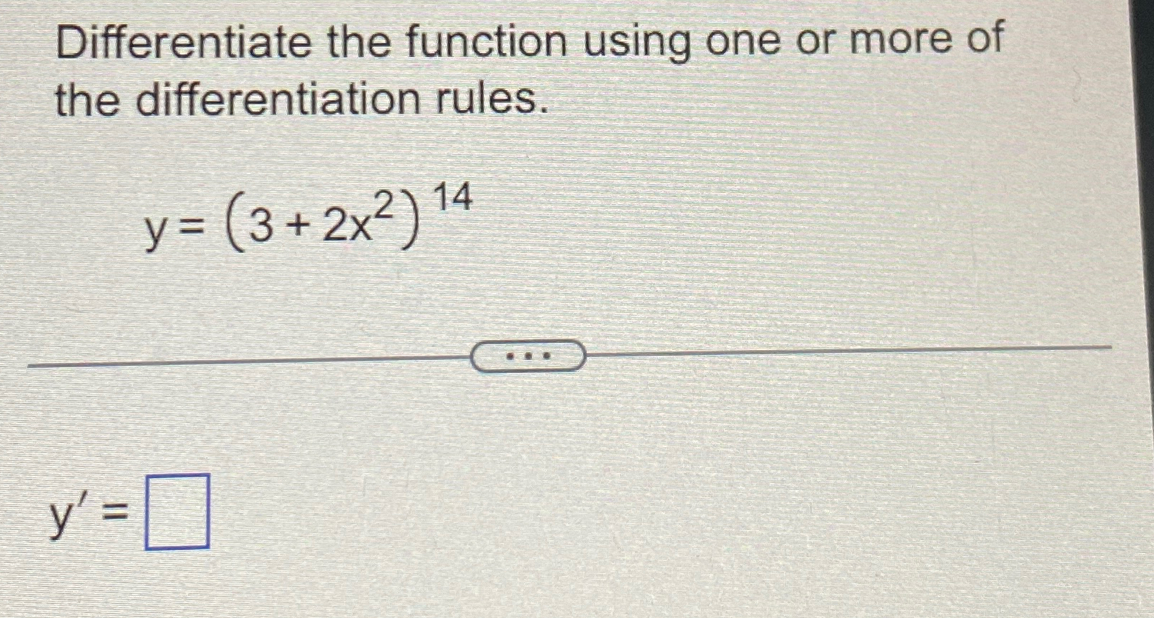 Solved Differentiate the function using one or more of the | Chegg.com