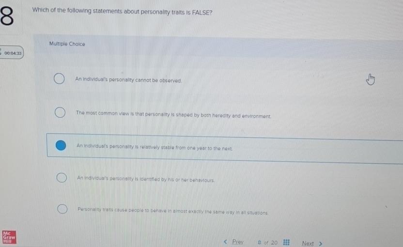 Solved Which of the following statements about personality | Chegg.com