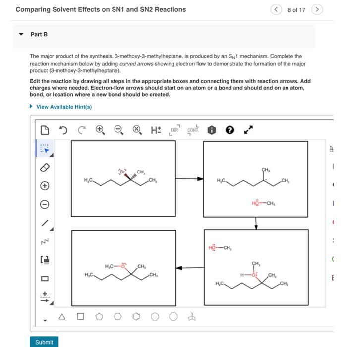 Solved SN1 reactions. It is not uncommon for the solvent to | Chegg.com