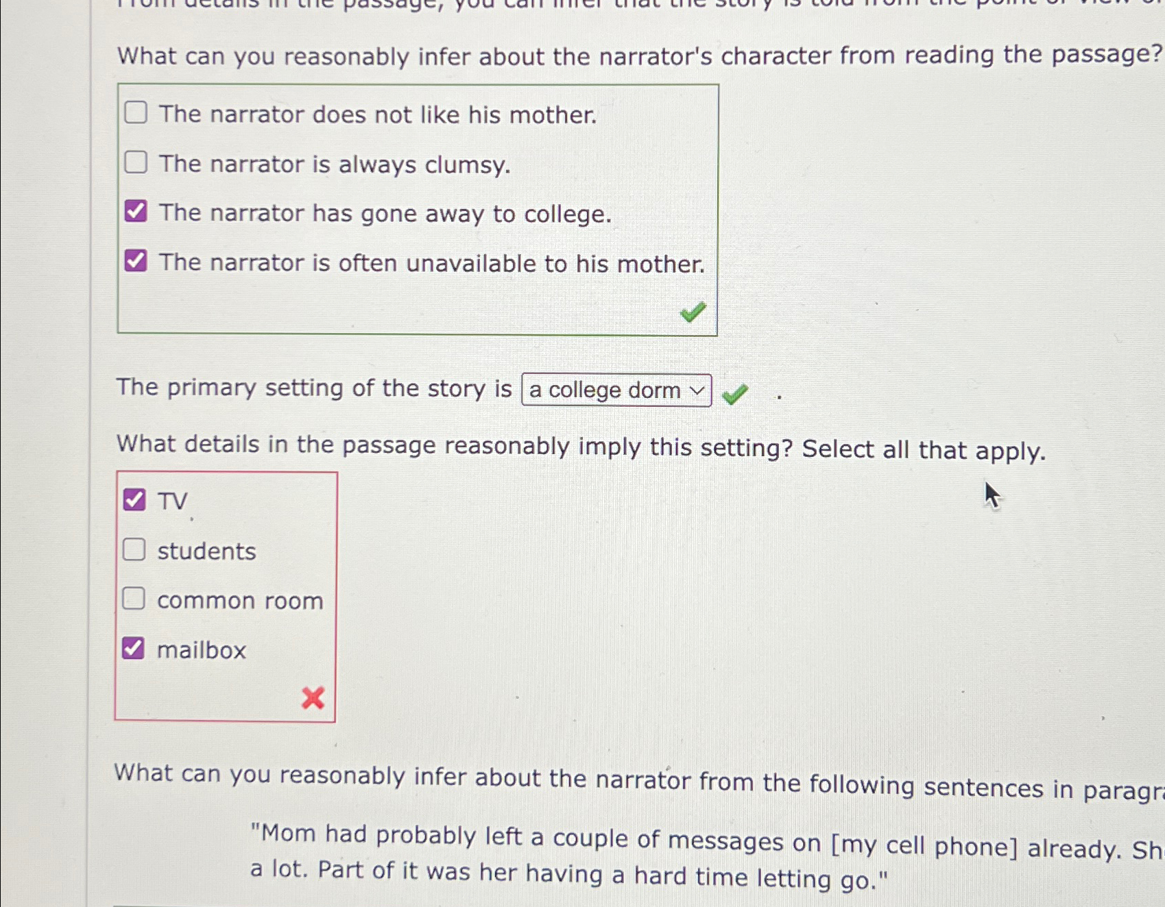 Solved What can you reasonably infer about the narrator's | Chegg.com