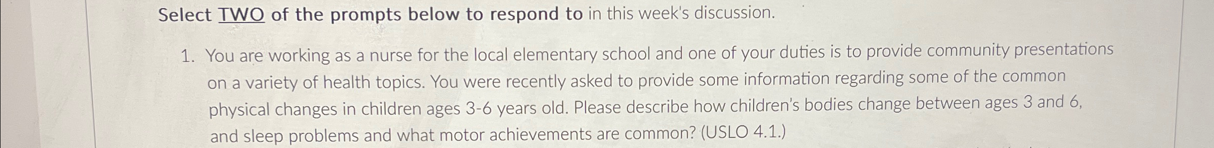 Solved Select TWO of the prompts below to respond to in this | Chegg.com