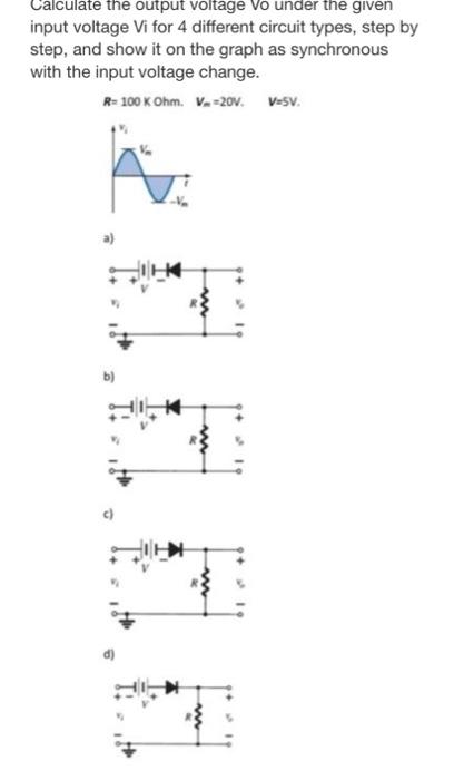 Solved Calculate the output voltage Vo under the given input | Chegg.com