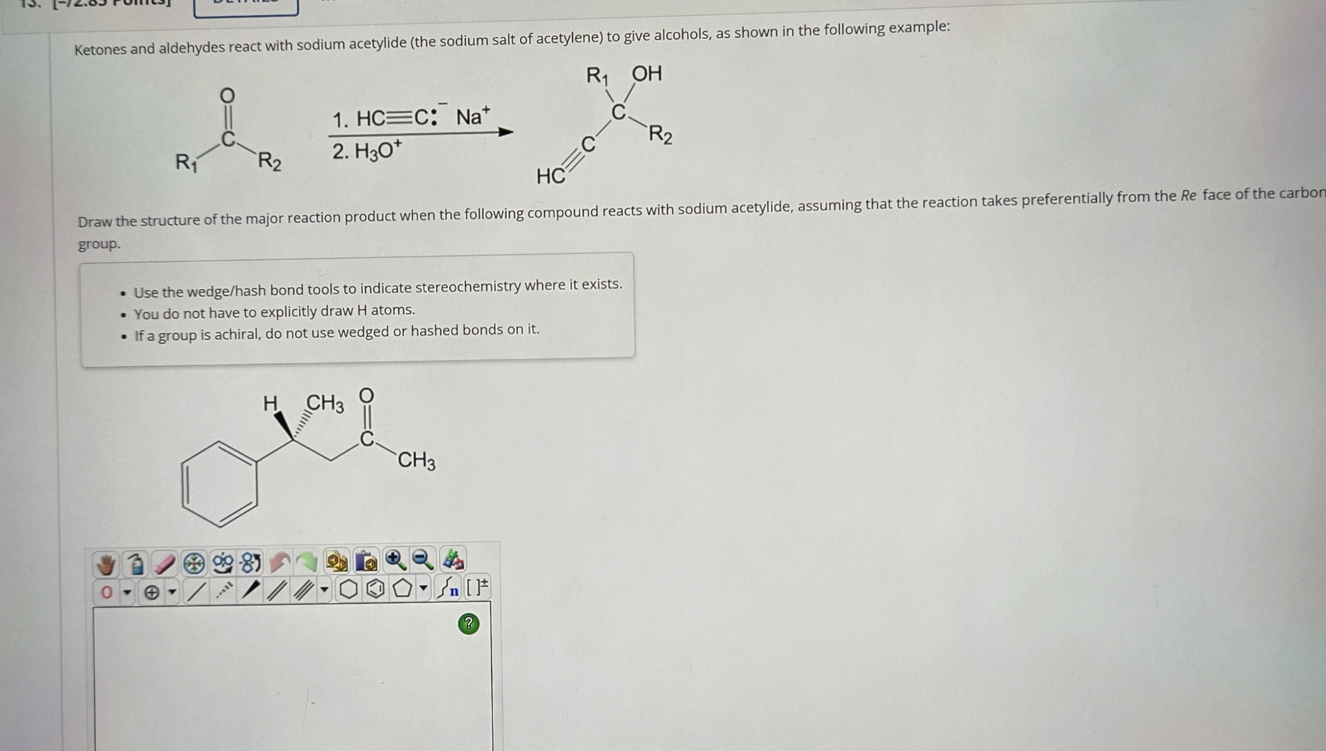 Solved Ketones and aldehydes react with sodium acetylide | Chegg.com