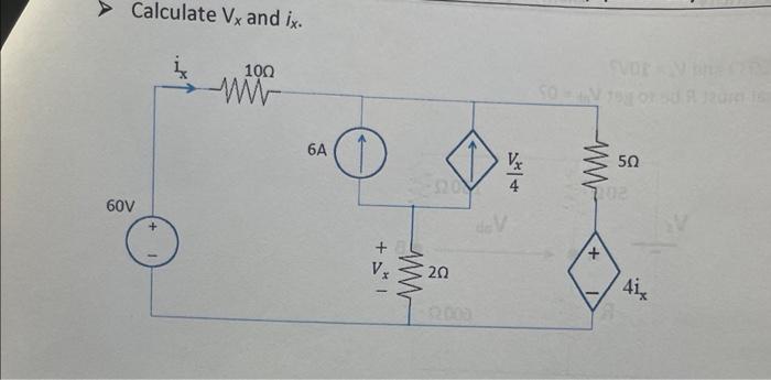 Solved Calculate Vx and ix. | Chegg.com