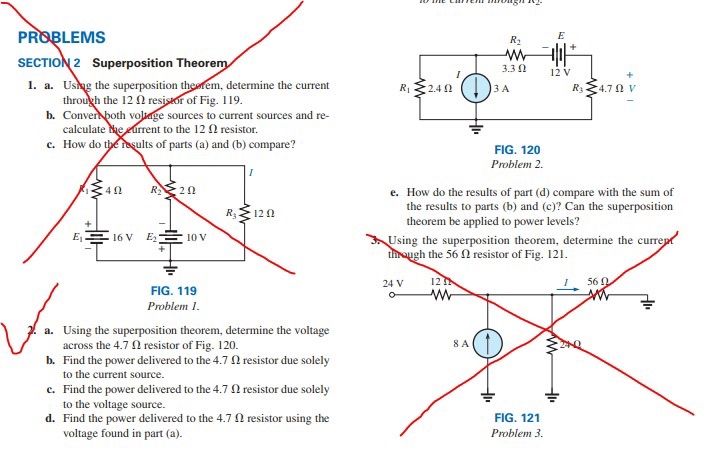 Solved SECTION 2 ﻿Superposition Theorema. ﻿Usigg the | Chegg.com