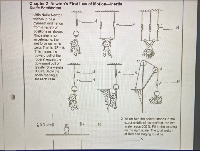 Solved N GU N Chapter 2 Newton's First Law of Motion-Inertia | Chegg.com
