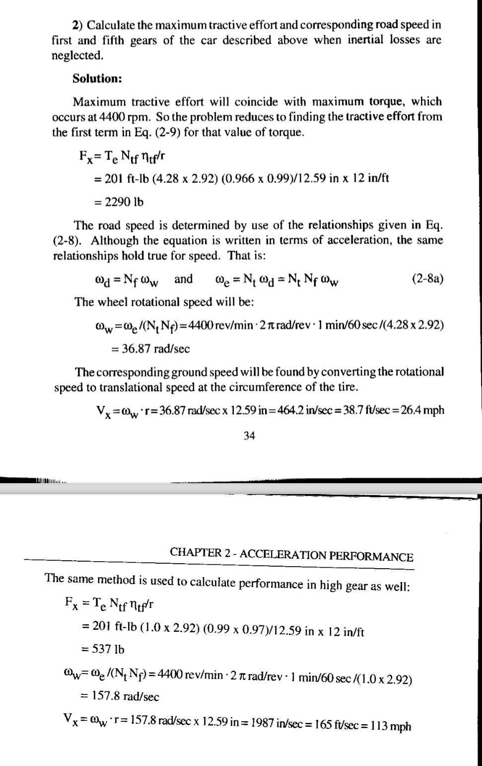 Solved 2) ﻿Calculate the maximum tractive effort and | Chegg.com