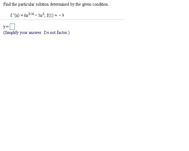 Solved Find the particular solution determined by the given | Chegg.com Solved Find the particular solution determined by the given | Chegg.com