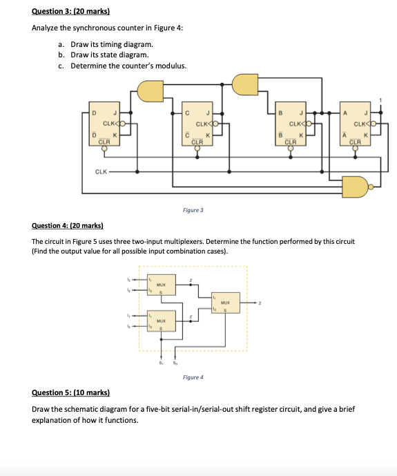 Solved Question 4: (20 ﻿marks)The circuit in Figure 5 ﻿uses | Chegg.com