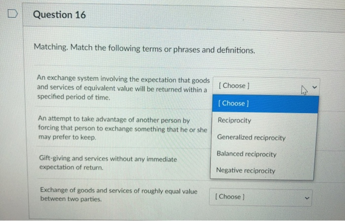 Solved Question 16 Matching. Match the following terms or | Chegg.com
