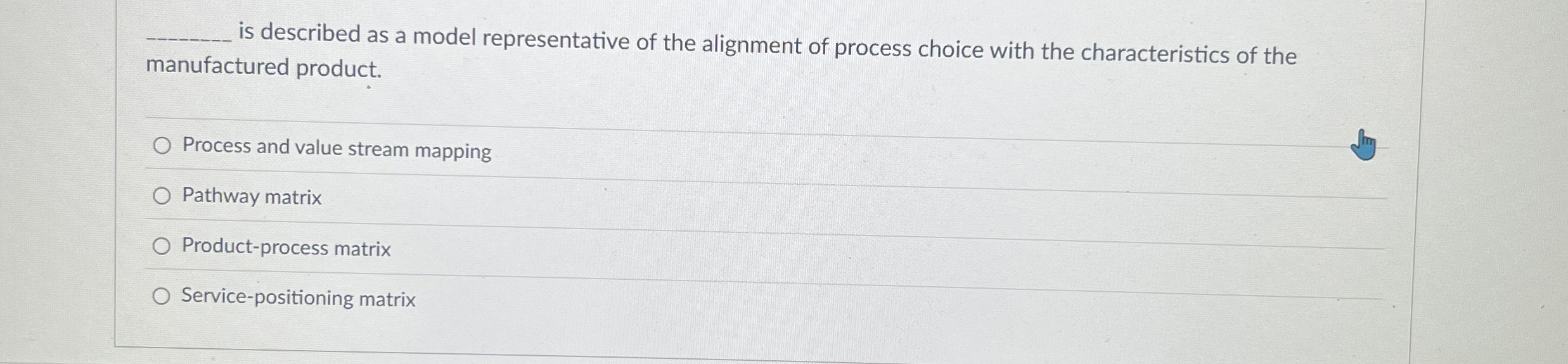 Solved is described as a model representative of the | Chegg.com