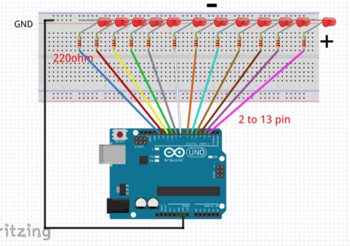 Solved make a scematic diagram in fritzing that will have | Chegg.com