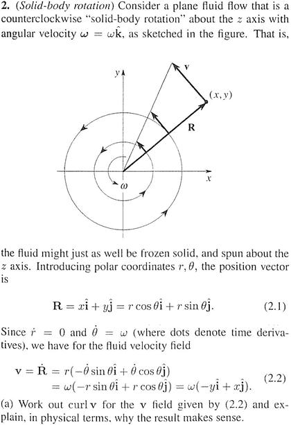 Solved (Solid-body rotation) Consider a plane fluid flow | Chegg.com