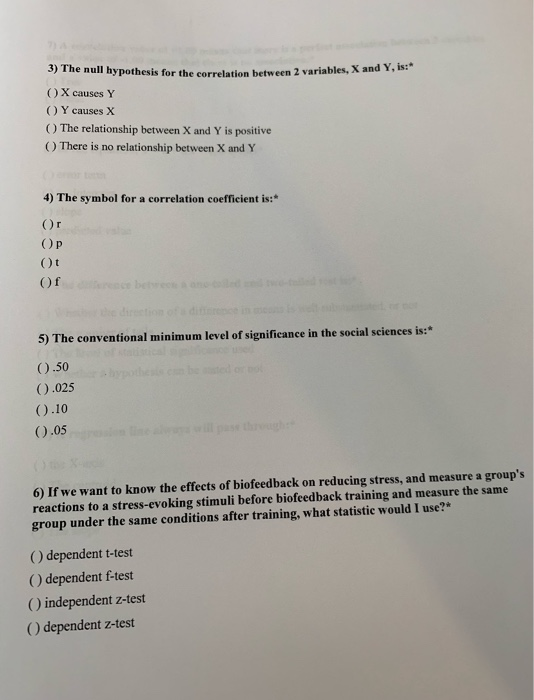 Solved 3) The null hypothesis for the correlation between 2 | Chegg.com