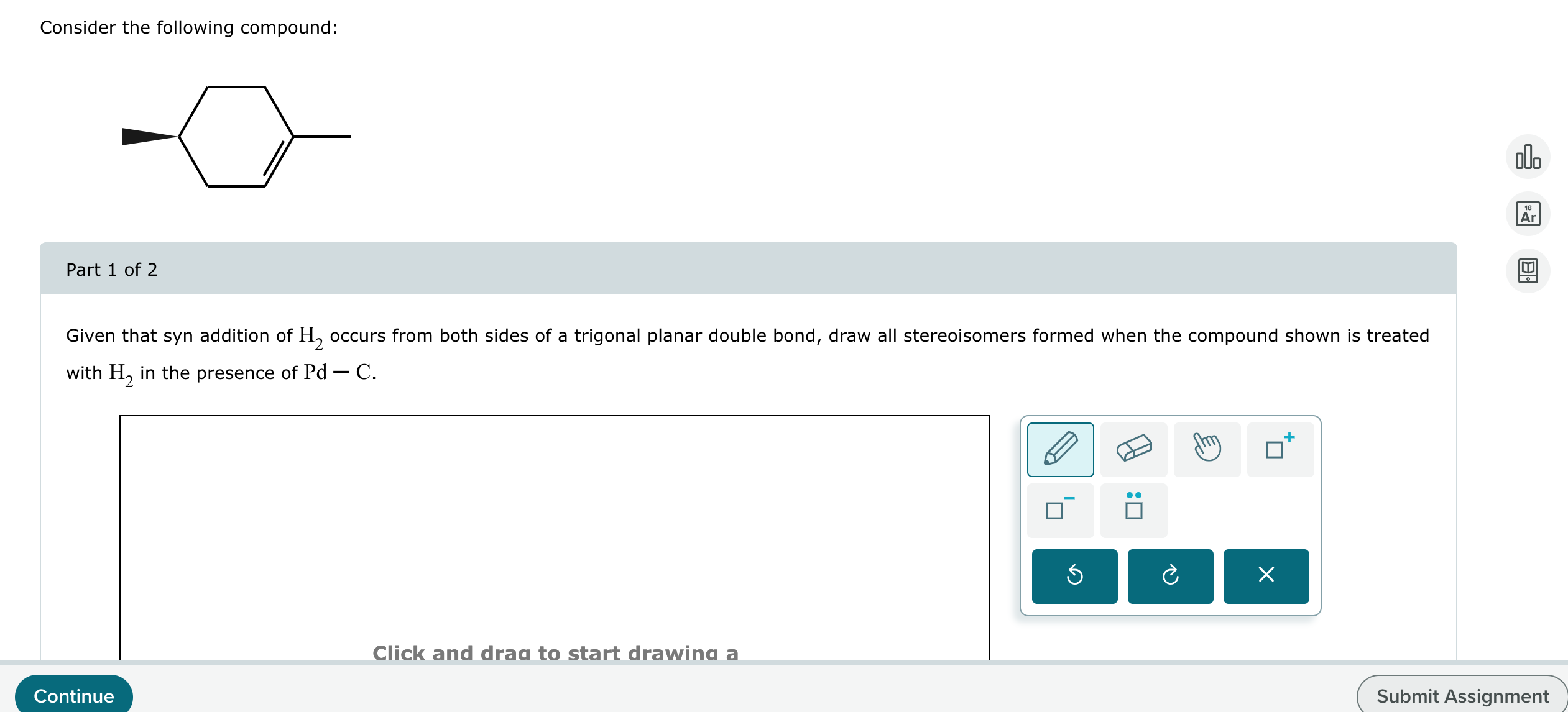 Solved Consider the following compound:Part 1 ﻿of 2Given | Chegg.com