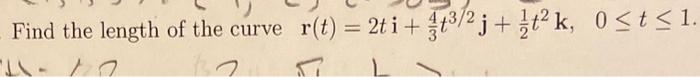 Solved Find the length of the curve | Chegg.com