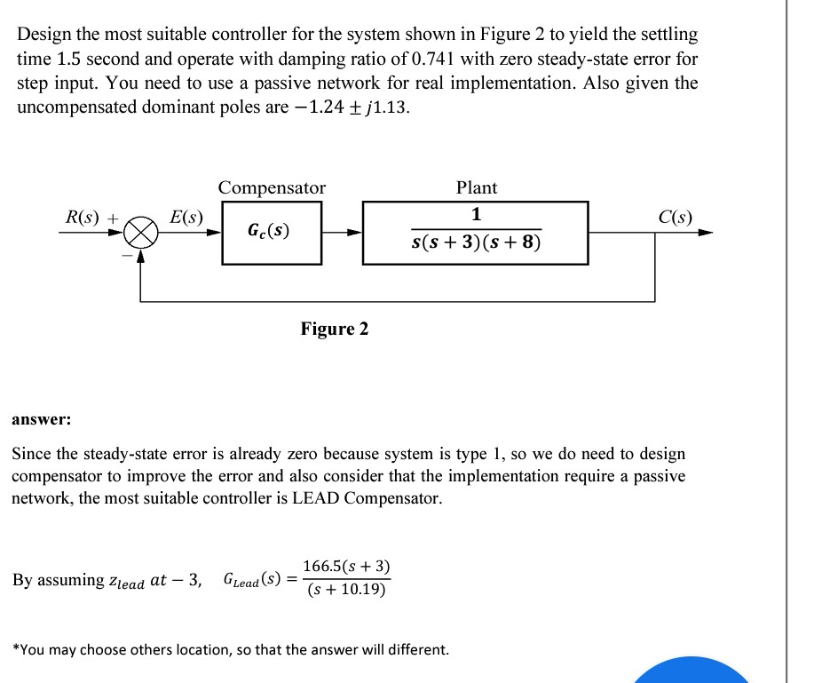 Solved Design the most suitable controller for the system | Chegg.com