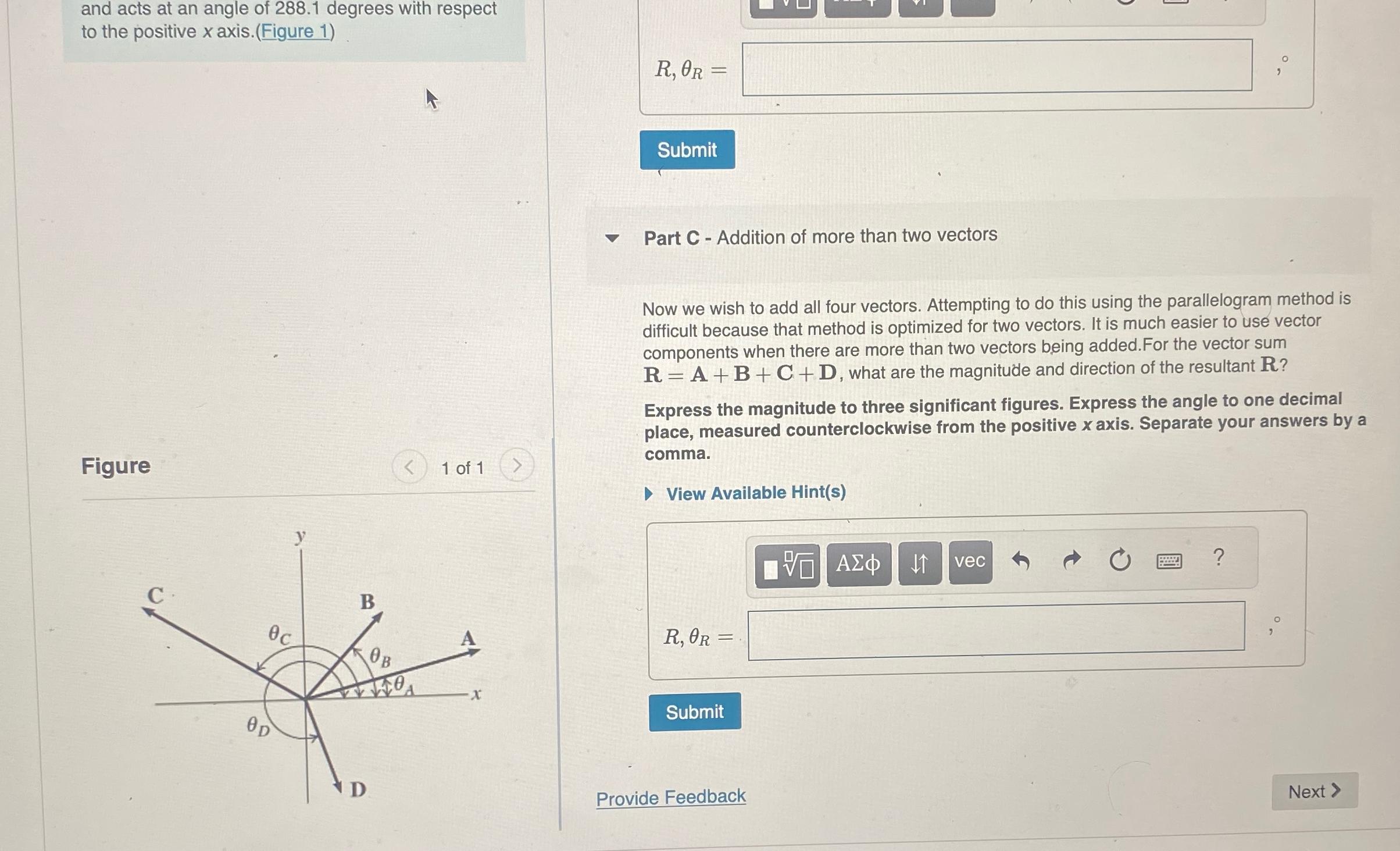 Solved Learning Goal To Use Geometric And Component Addition