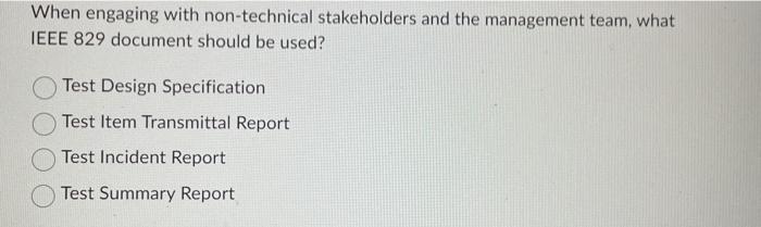 Solved When engaging with non-technical stakeholders and the | Chegg.com