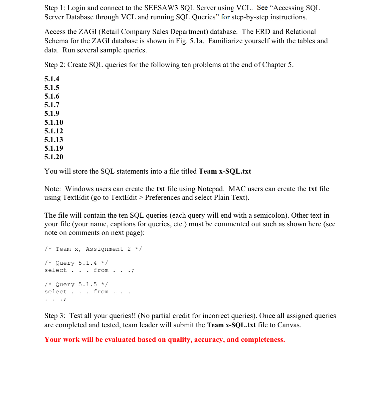 Solved Step 1: Login and connect to the SEESAW3 ﻿SQL Server | Chegg.com